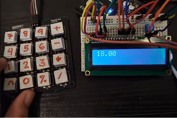 Simple Math Calculator and PassCode Relay Switch using Resistive 4×4 K ...