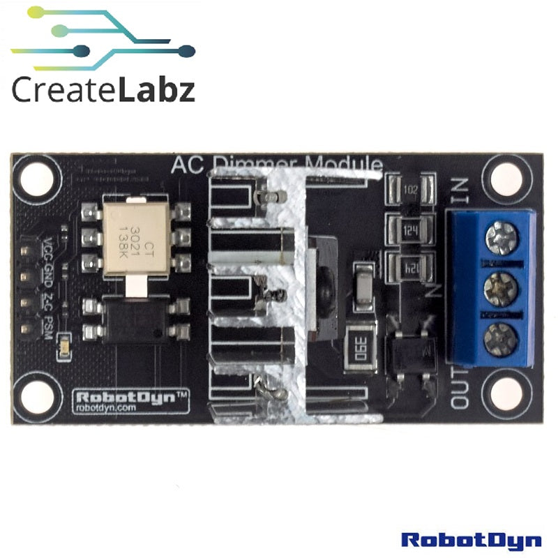 AC Light Dimmer Module 8A, 1 Channel, 3.3V/5V logic – CreateLabz Store