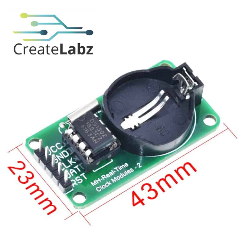 RTC (Real Time Clock) DS1302 Clock Module – CreateLabz Store